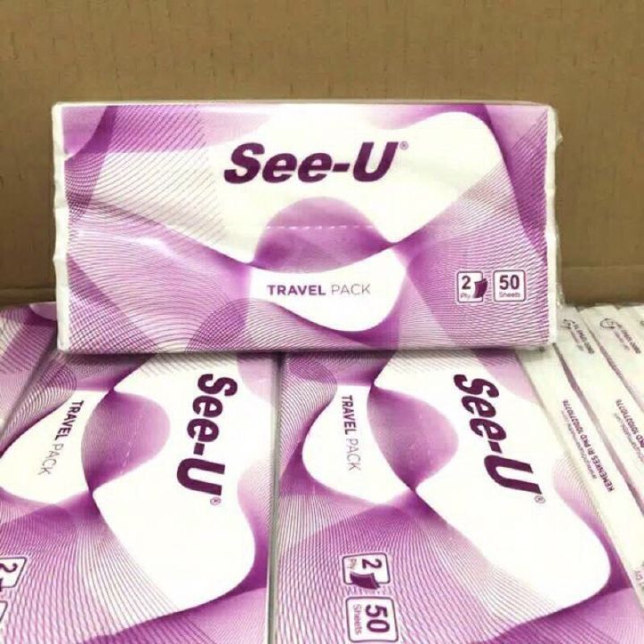 Jual Tisu Travel See U Tissue Wipes 50 sheets 2 ply | Shopee Indonesia