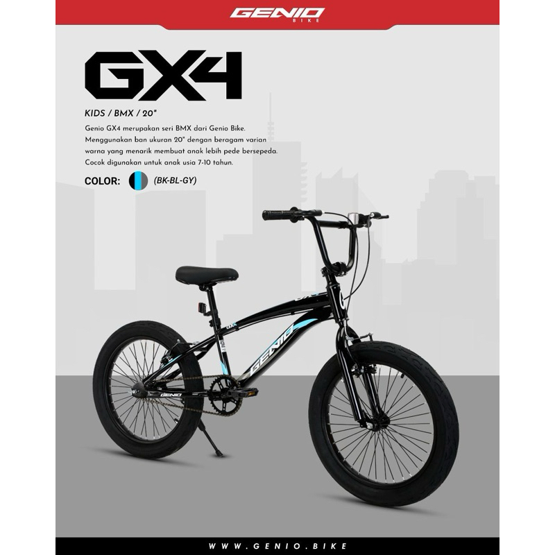 Jual Sepeda BMX 20 Inch Genio GX-04 by United Bike | Shopee Indonesia