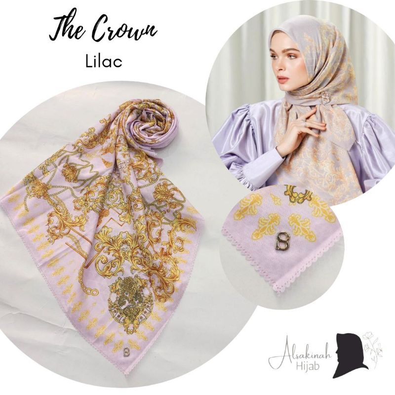 Jual HIJAB SEGIEMPAT MOTIF THE CROWN SERIES BUTTON SCRAVES BESTSELLER ...