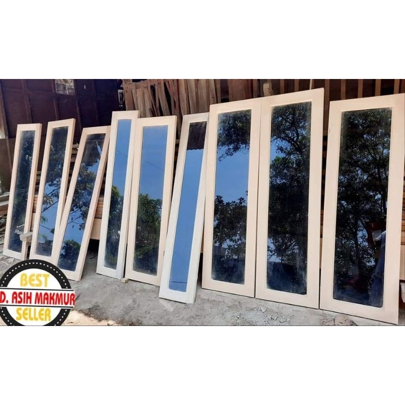 Jual KUSEN + JENDELA KACA KAYU MERANTI BAYUR | Shopee Indonesia