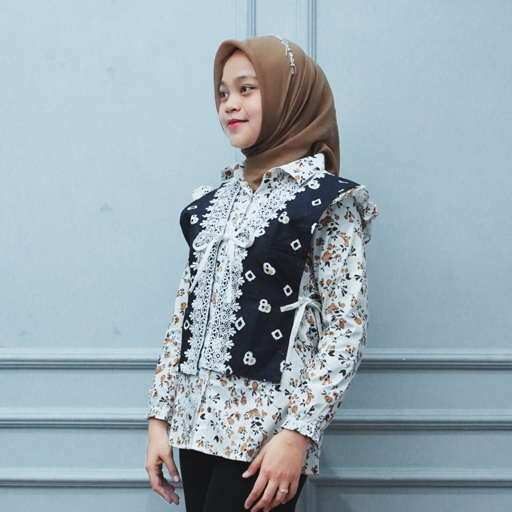 Jual BATIK COUPLE TERMURAH - Outer Batik Vest Rompi Renda Baju ...