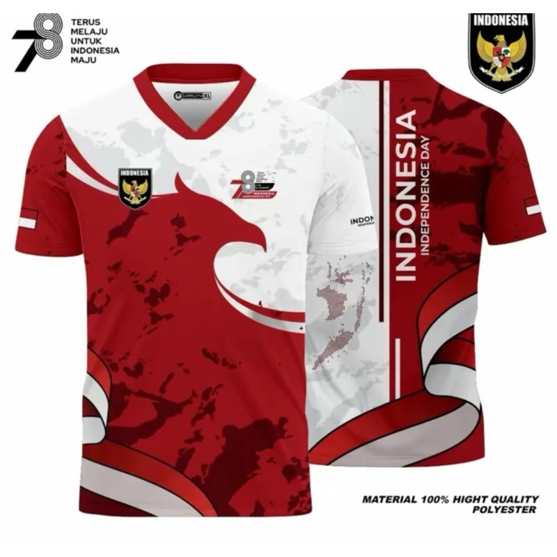 Jual JERSEY GARUDA INDONESIA SPESIAL HUT RI KE-79 TAHUN | Shopee Indonesia