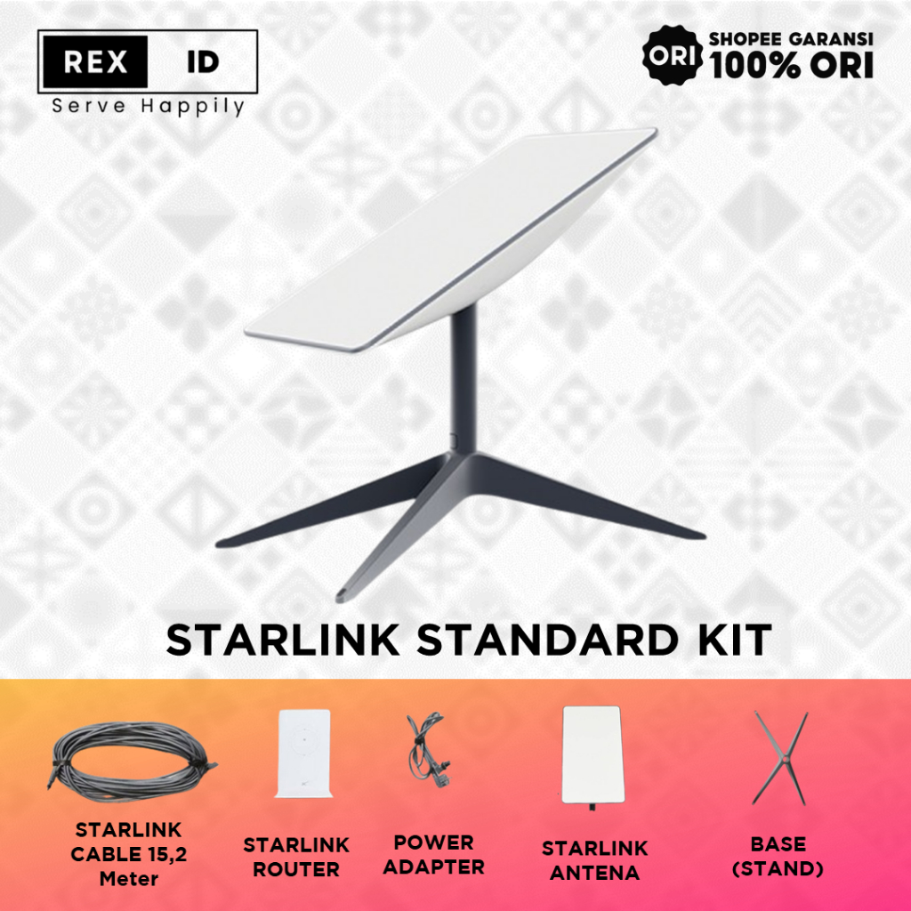 Jual Starlink Standard Kit AC Dual Wifi System - Router Kit SpaceX ...