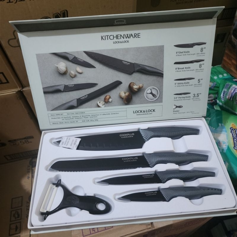 Jual Locknlock Kitchen Knife Set Isi 5 Pcs 100% ORIGINAL | Shopee Indonesia