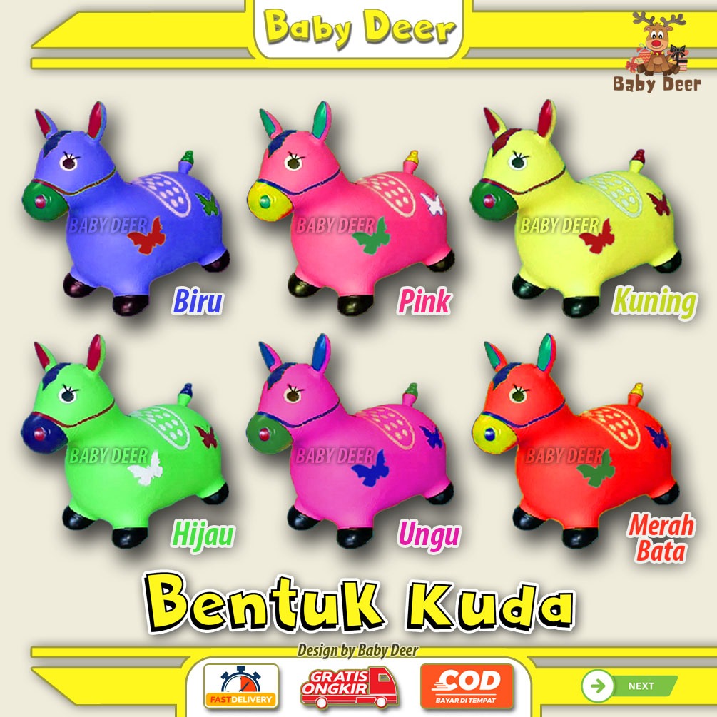 Jual Et02 BENTUK KUDA Musik Anak Mainan Jumping Animal Karet Musik ...