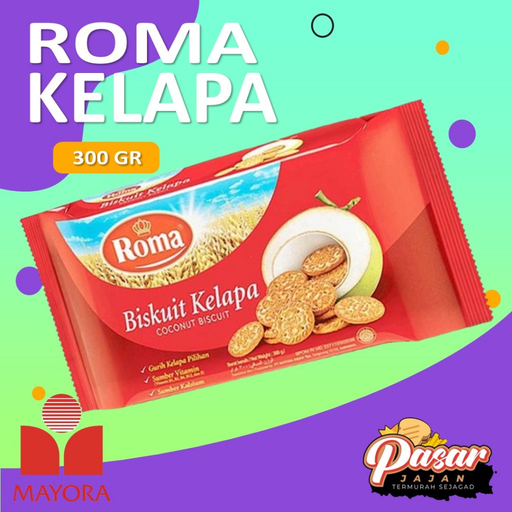 Jual Roma Kelapa 300gr - Biskuit Legendaris Keluarga Indonesia | Shopee ...