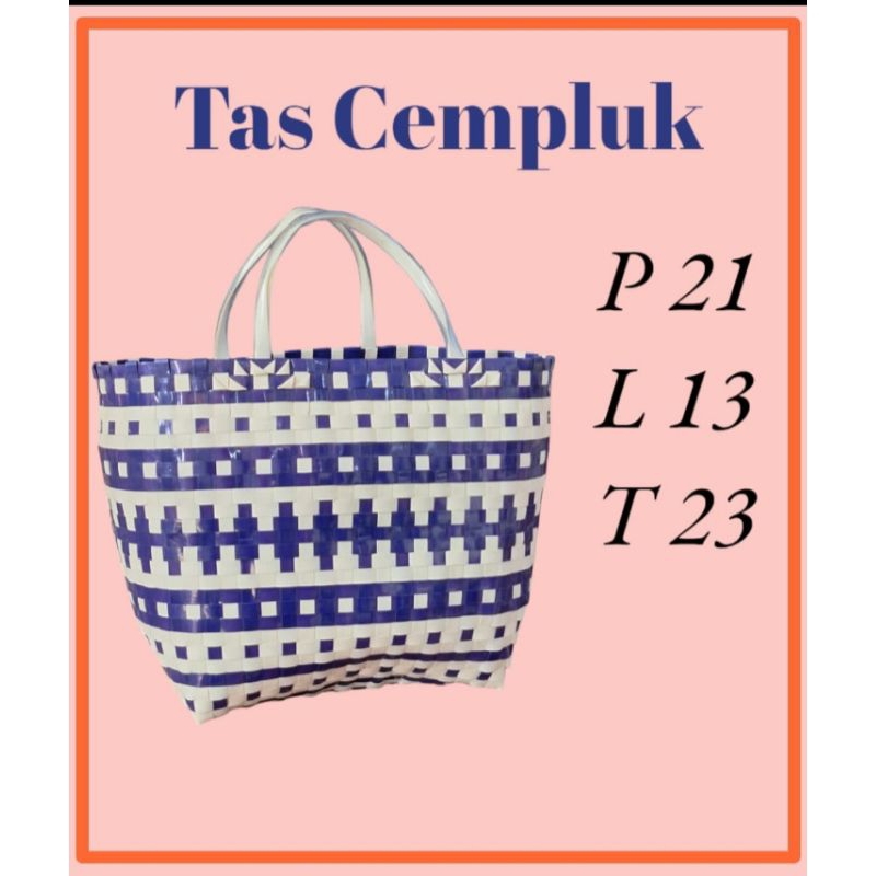 Jual tas anyaman cempluk/tas anyaman plastik/tas asulvasul/tas belanja ...