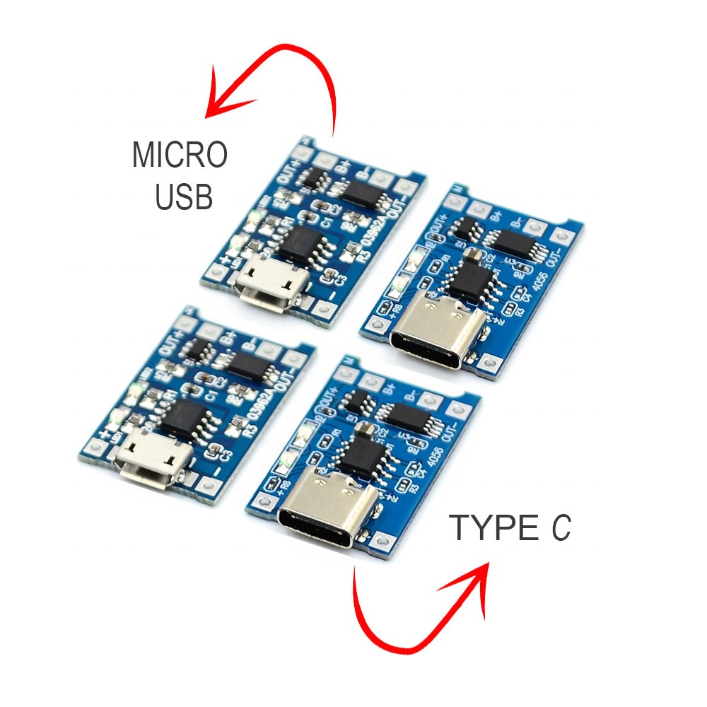 Jual Modul Charger Batrai Lithium 5V 1A model type C dan Micro USB ...