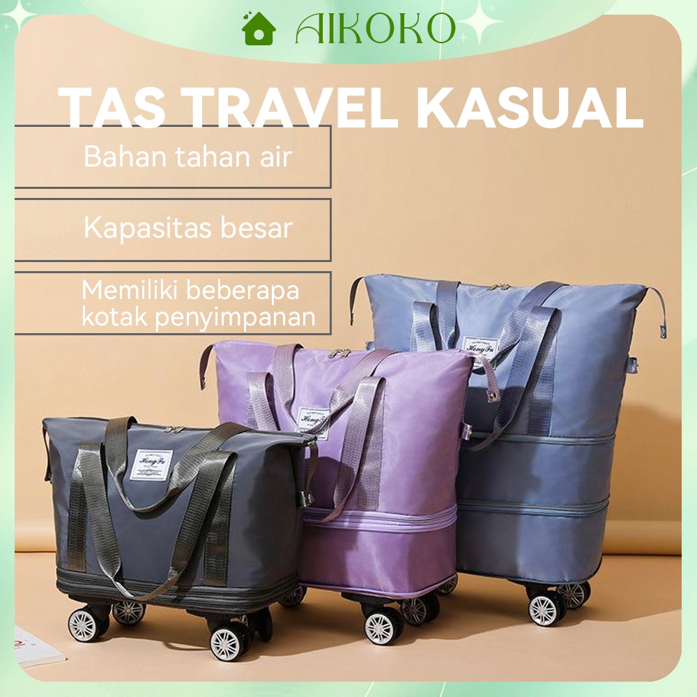 Jual TAS TRAVEL JUMBO 3 TINGKAT / DUFFEL BAG RODA 3 TINGKAT / TRAVEL ...