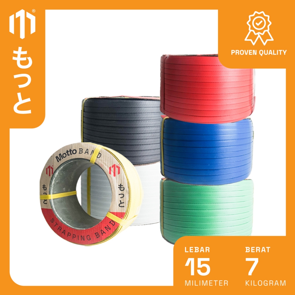 Jual Tali Strapping Band 15MM / 7KG - 1 Roll - Tali Plastik Packing ...