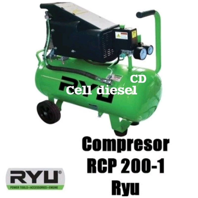 Jual Kompresor Angin Listrik Portable RYU RCP200-1 2HP 35Liter Garansi | Shopee Indonesia