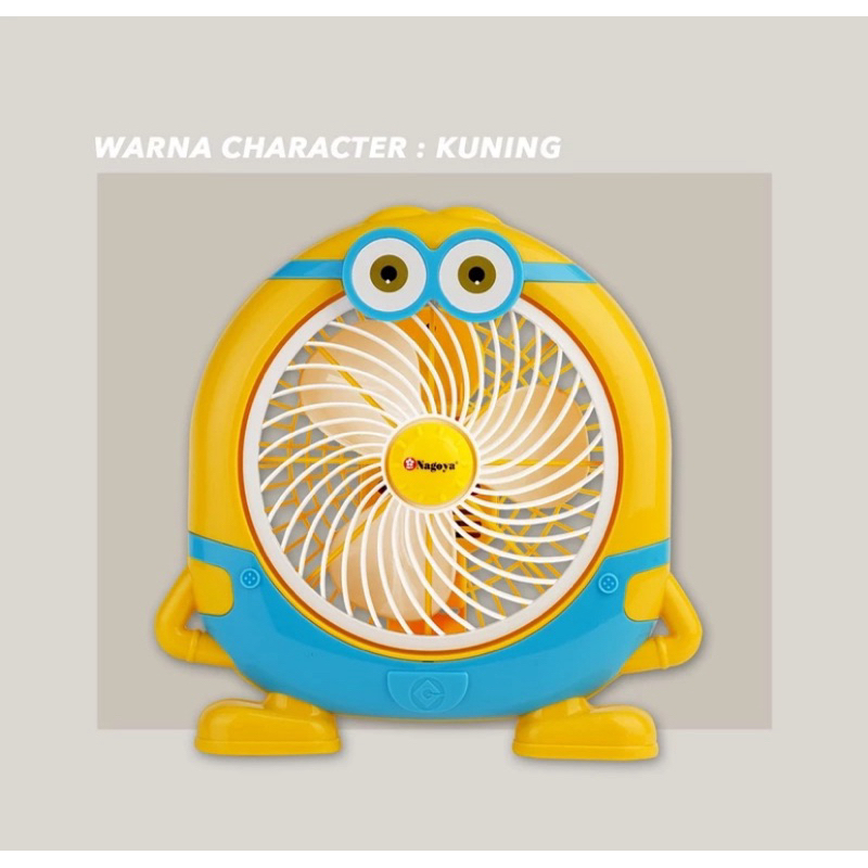 Jual Instant Kipas Angin Karakter Minion 10inch Box Fan Meja listrik ...