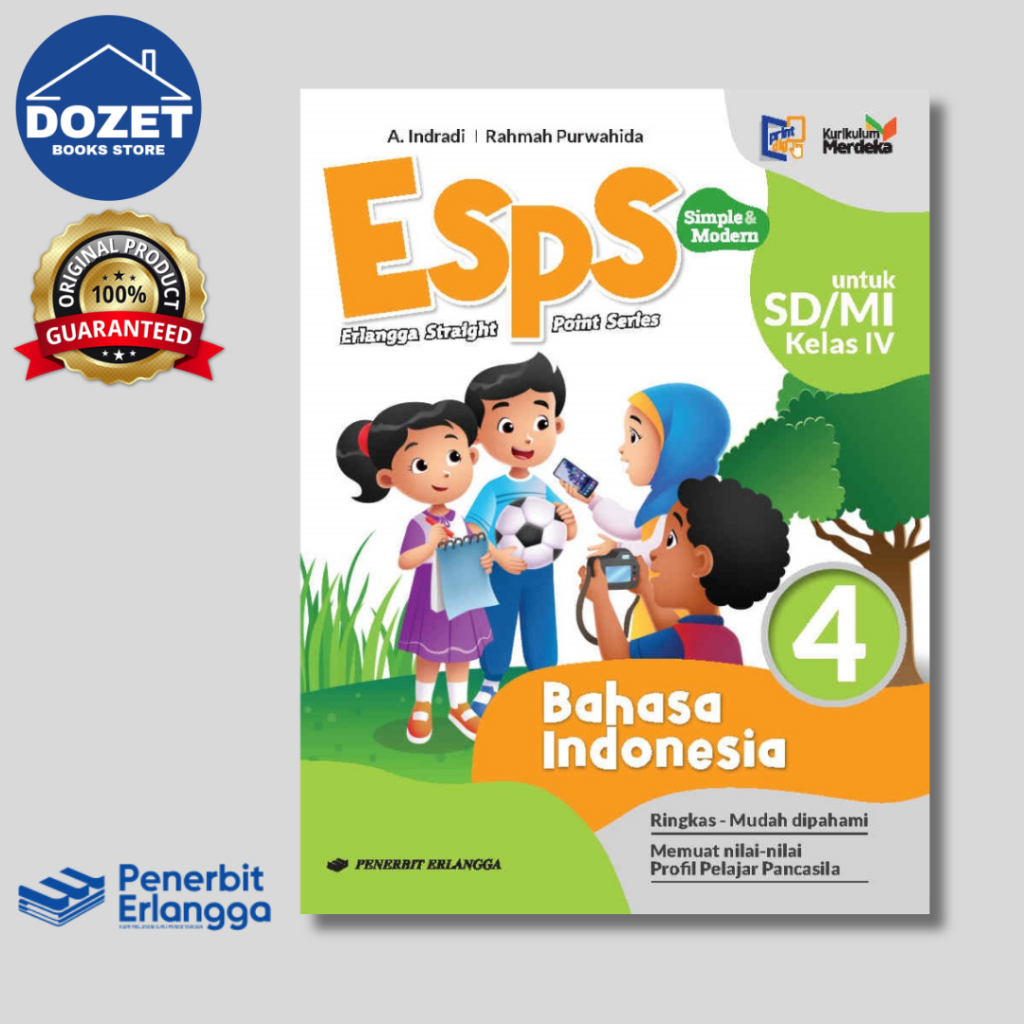 Jual Buku paket ESPS bahasa indonesia kelas 4 SD/MI kurikulum merdeka ERLANGGA | Shopee Indonesia