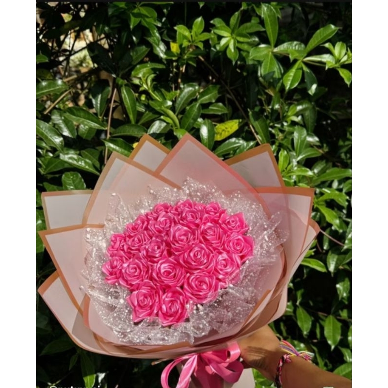 Jual Bunga satin/buket pita satin lampung/buket pita satinbisa cod ...