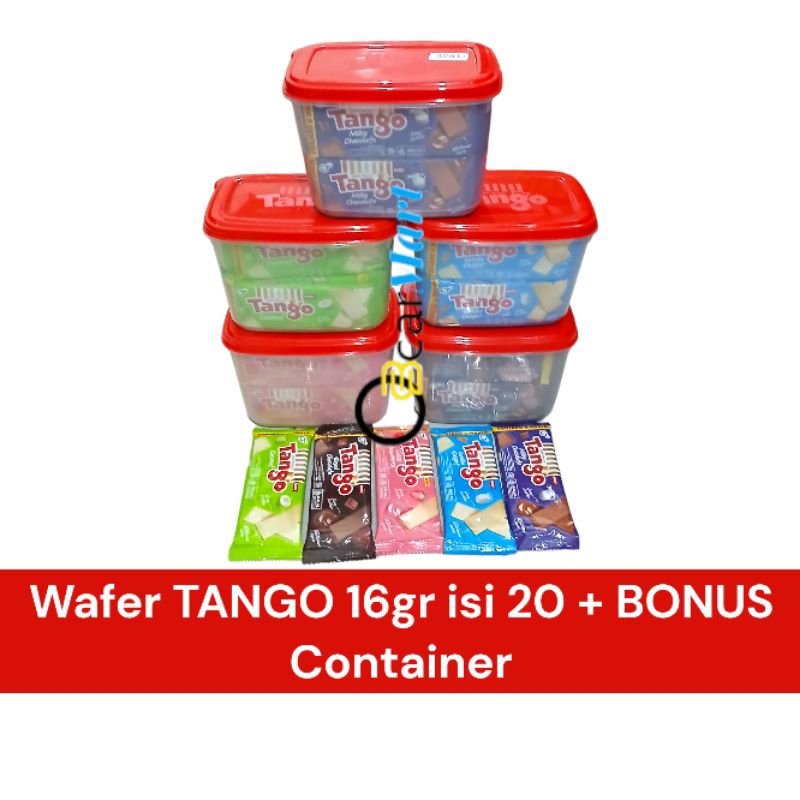 Jual Wafer TANGO 16gr isi 20 + BONUS CONTAINER BOX Sealware | Shopee ...