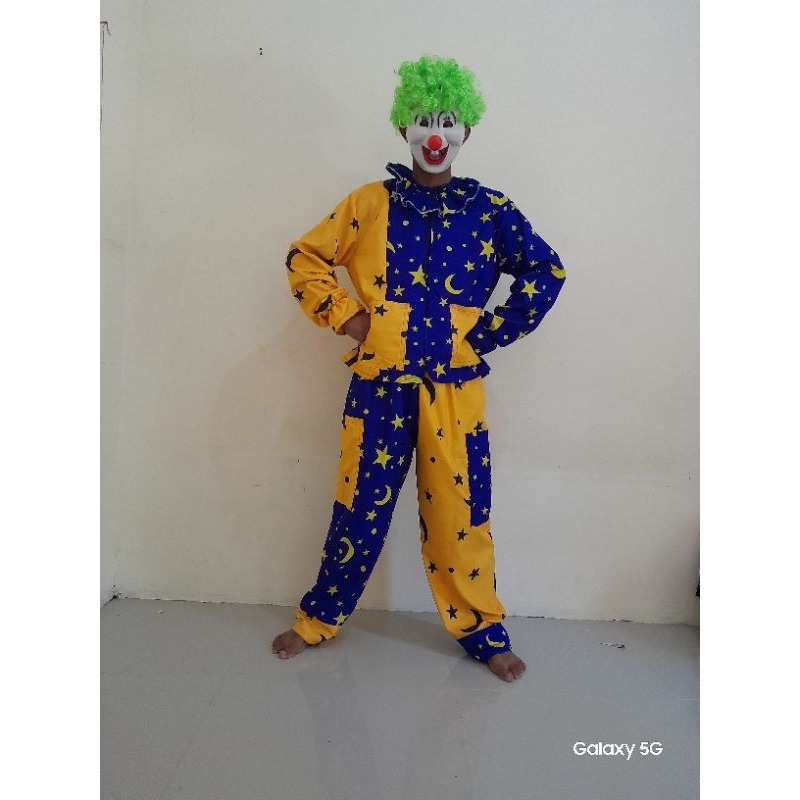 Jual kostum badut bulan bintang topeng dan wig jual terpisah/kostum ...
