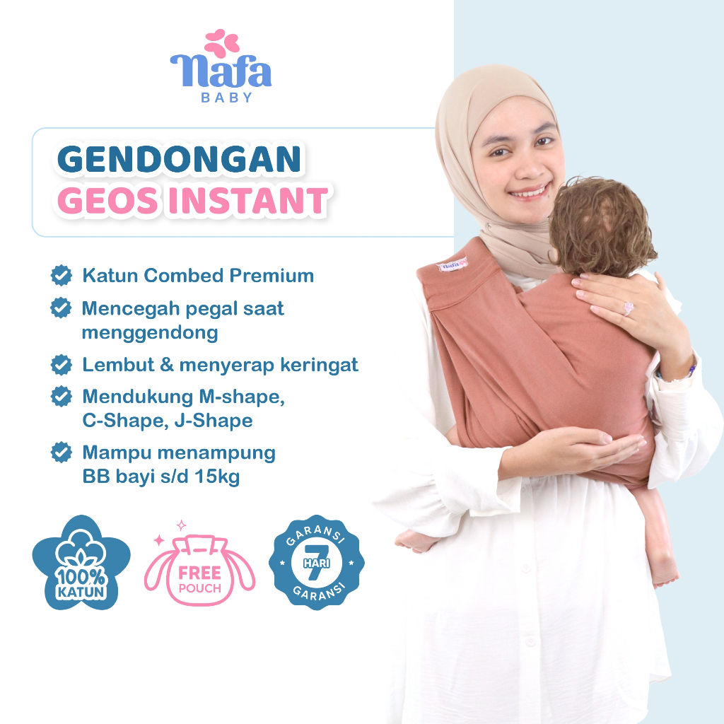 Jual NAFA BABY - Gendongan Nafa Baby | Gendongan GEOS Instan Premium ...