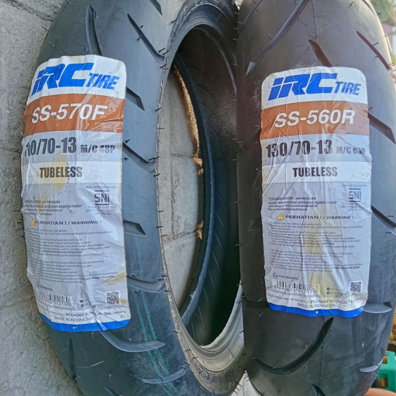 Jual BAN LUAR MOTOR MATIC IRC TUBLES 110/70-13 (SS-570F) 130/70-13 ( SS-560R) RING 13 (N MAX ...