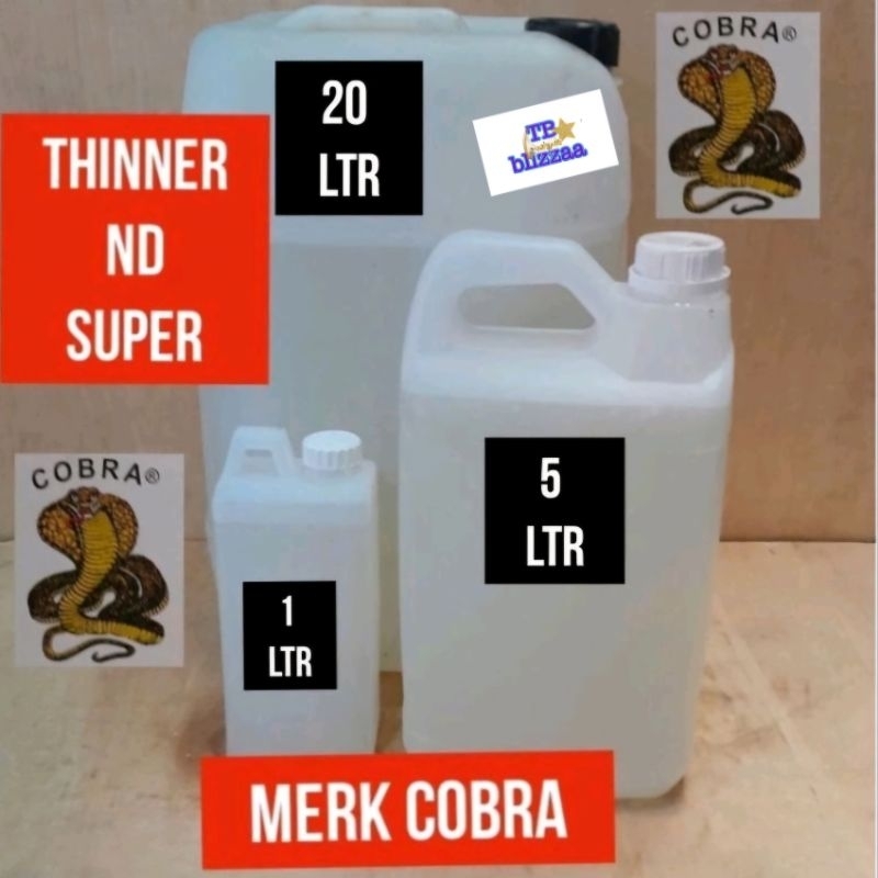 Jual Thinner ND Super Cobra 1L ND Super 5L Tiner Cobra 1liter Tiner ...