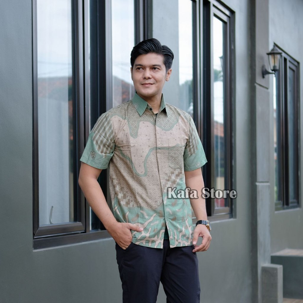 Jual Baju Kemeja Batik Pria Lengan Pendek Atasan Motif Batik Terbaru ...