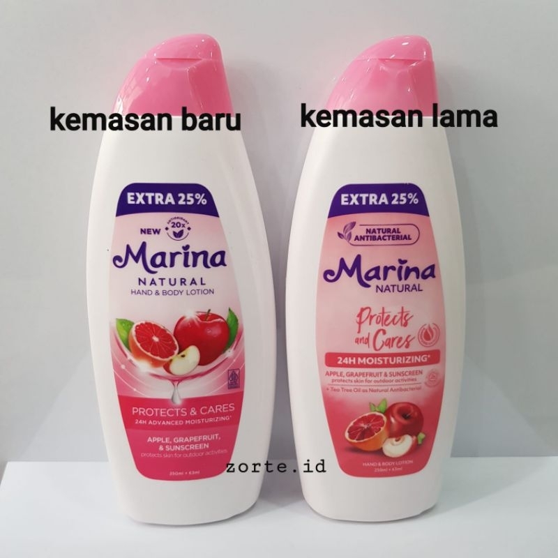 Jual [ MARINA ] Hand & Body Lotion Natural 95 ml , 190ml & 150ml ...