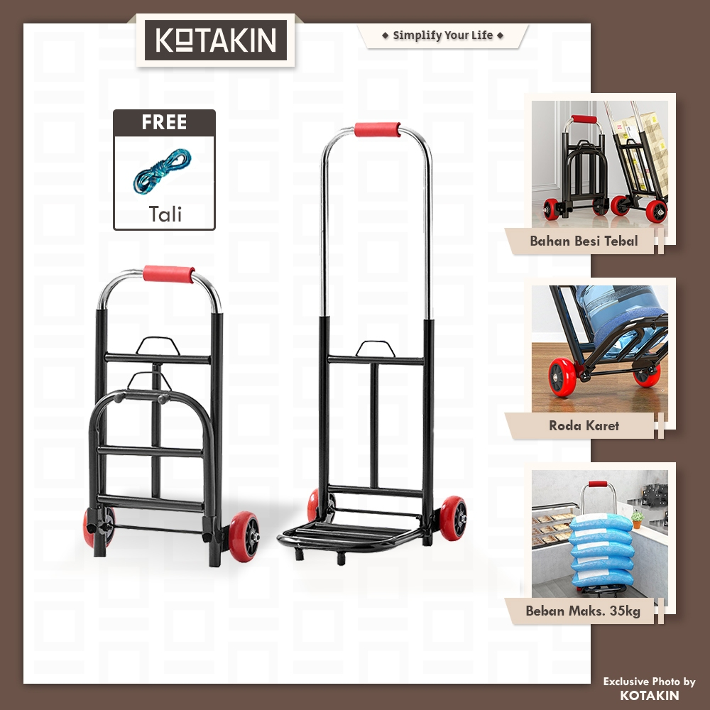 Jual Troli Lipat galon Besi Trolley Tarik Dorong Dorongan Pengangkat ...