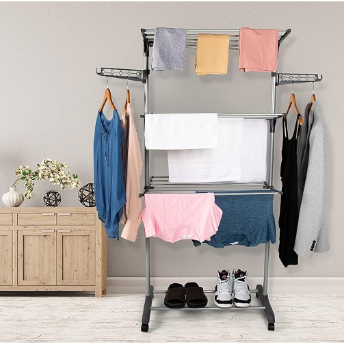 Jual Rak Jemuran Baju Lipat 3Susun Pakaian Tempat Jemuran Pakaian Rak ...