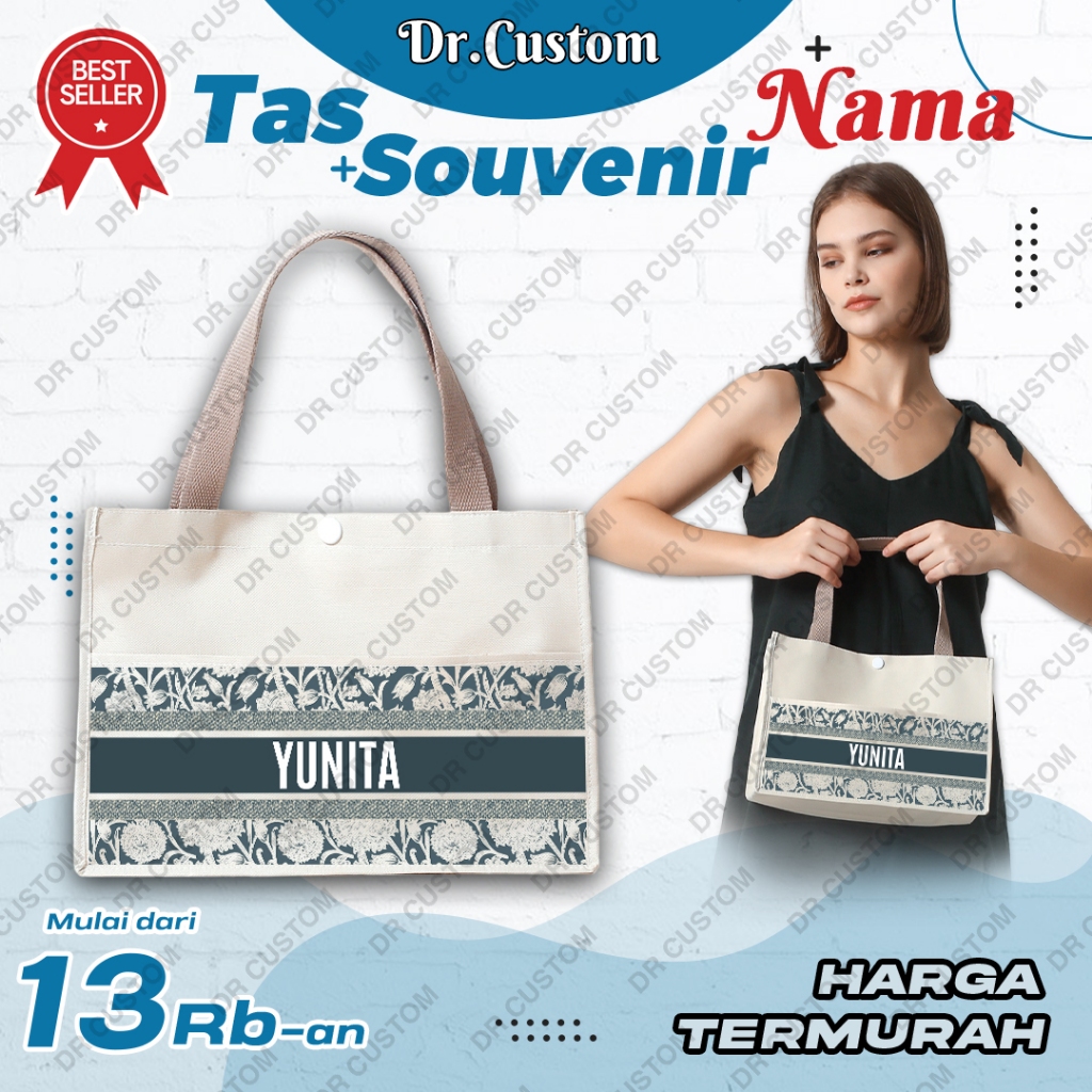 Jual [Custom] Tas Sovenir Sablon Nama - Tas Hampers-Totebag Sovenir ...