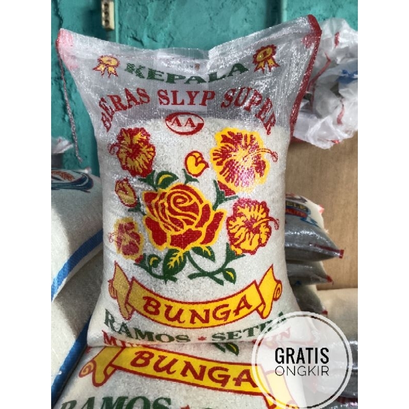 Jual HEMAT - BERAS CAP BUNGA RAMOS SETRA 10 LITER & 10KG | Shopee Indonesia