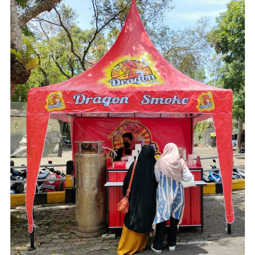 Jual Atap Kain Tenda Kerucut 3x3 bahan Standar atau Premium/Full ...