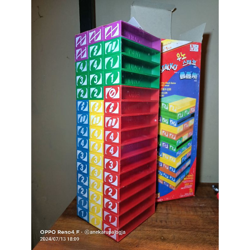 Jual permainan game balok susun uno stacko | Shopee Indonesia