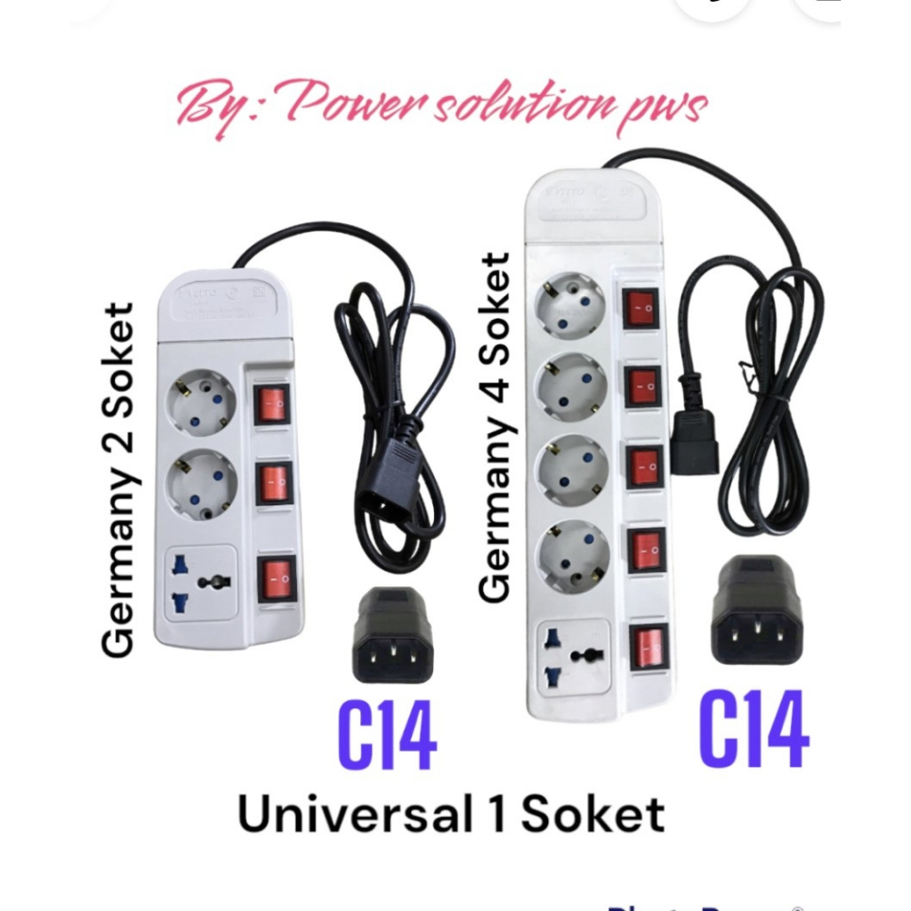 Jual Kabel Power Converter UPS APC IEC C14 to Stopkontak kaki 2 kaki 3 ...