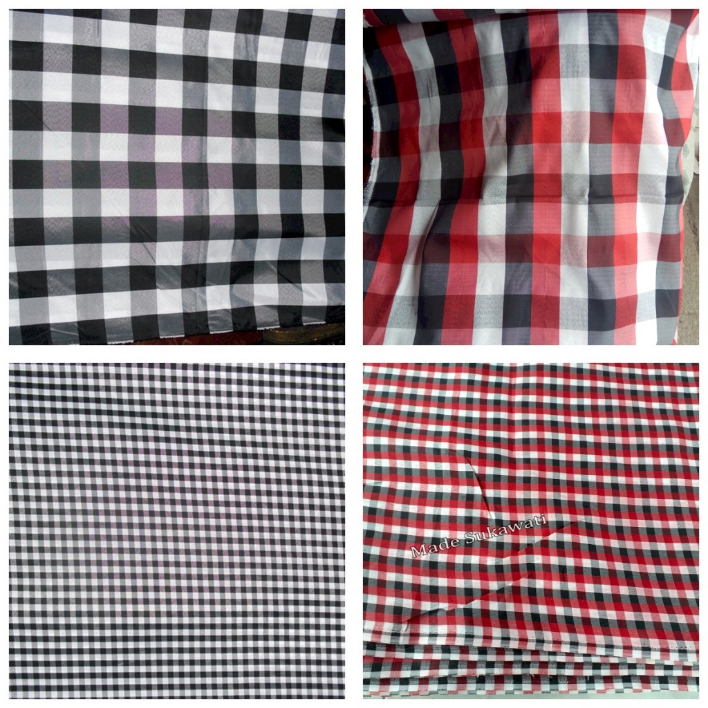 Jual Kain poleng kotak catur bali lebar 140cm harga per meter | Shopee ...