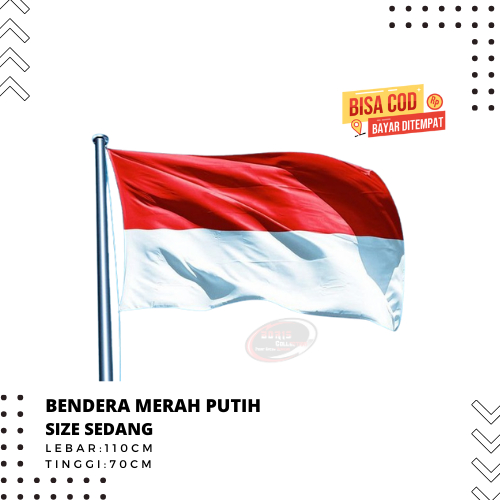 Jual Bendera Merah Putih Bendera Indonesia Satin Peles size sedang ...