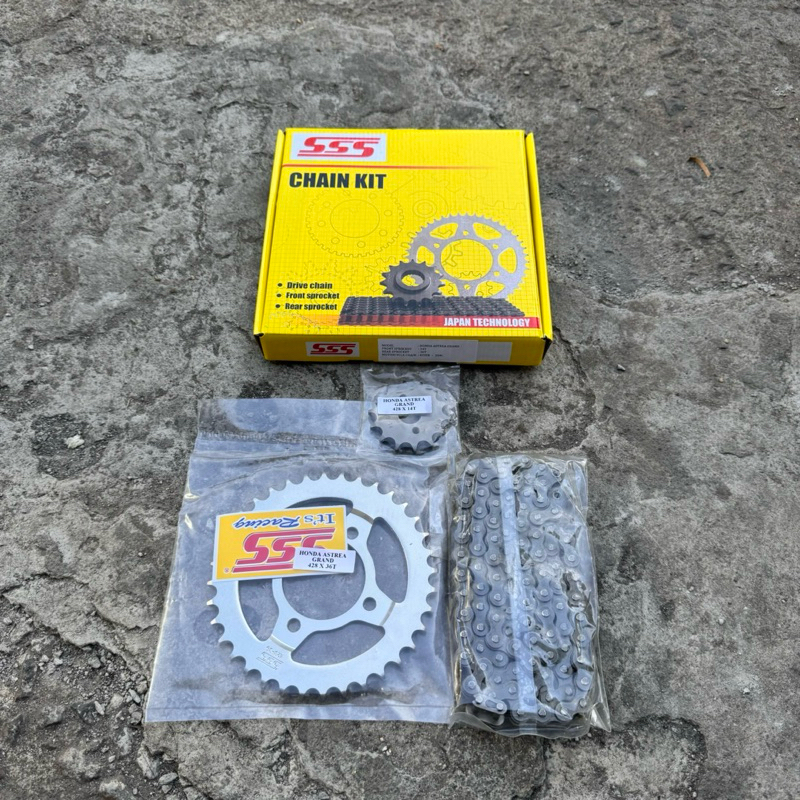 Jual GEAR GIR SET CHAIN KIT RANTAI SSS 428 HONDA ASTREA GRAND SUPRA X LAMA LEGENDA WIN ASTREA ...