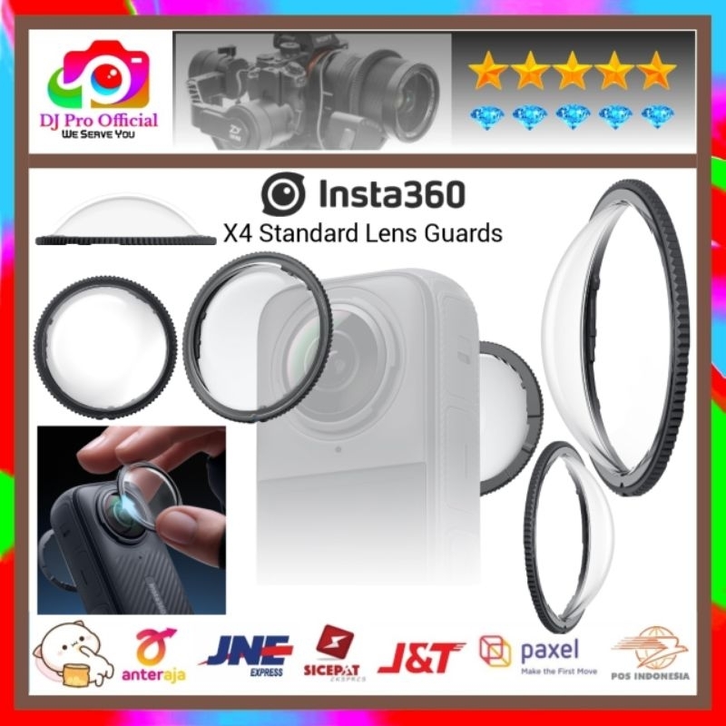 Jual Insta360 X4 Standard Lens Guards Sticky Guard Protection for both ...
