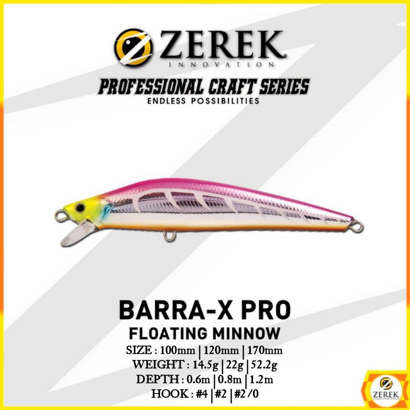 Jual LURE ZEREK BARRA X PRO 100MM-120MM-170MM FLOATING | CASTING | LURE ...