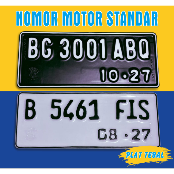 Jual AKSESORIS NOMOR MOTOR STANDAR FONT LAMA & FONT BARU / PUTIH ...