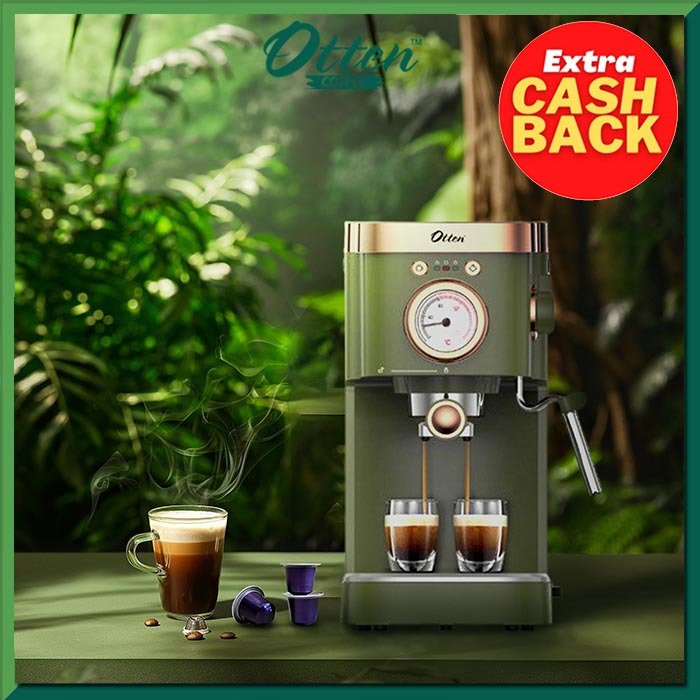 Jual Otten - Mesin Kopi Espresso 20 Bar (Retto Forest Green) Coffee ...