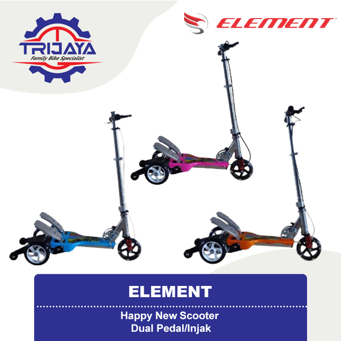 Jual Element Happy New Scooter/skuter/otoped Roda 3 model Dual Pedal ...