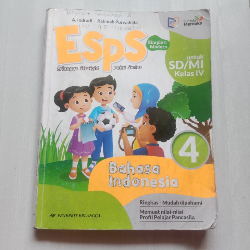 Jual ESPS BAHASA INDONESIA UNTUK SD/MI KELAS IV KURIKULUM MERDEKA | Shopee Indonesia