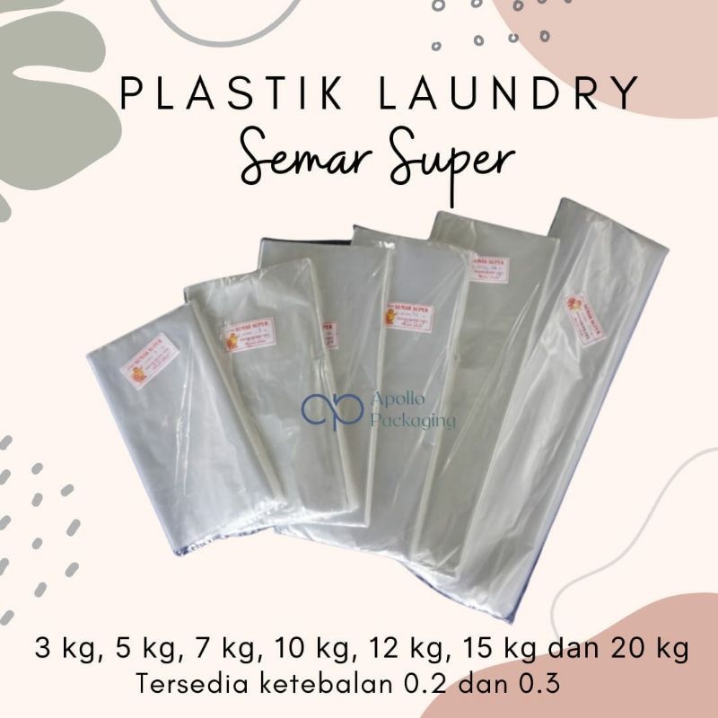 Jual [100 pcs] Plastik Laundry Bening Tebal 0.2mm - Pembungkus Baju ...