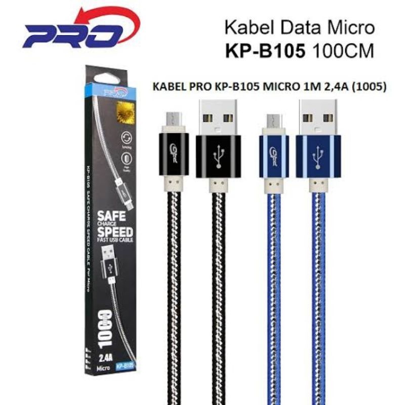 Jual Kabel Data kabel cas kabel charger PRO Micro KP-B105 100cm ...