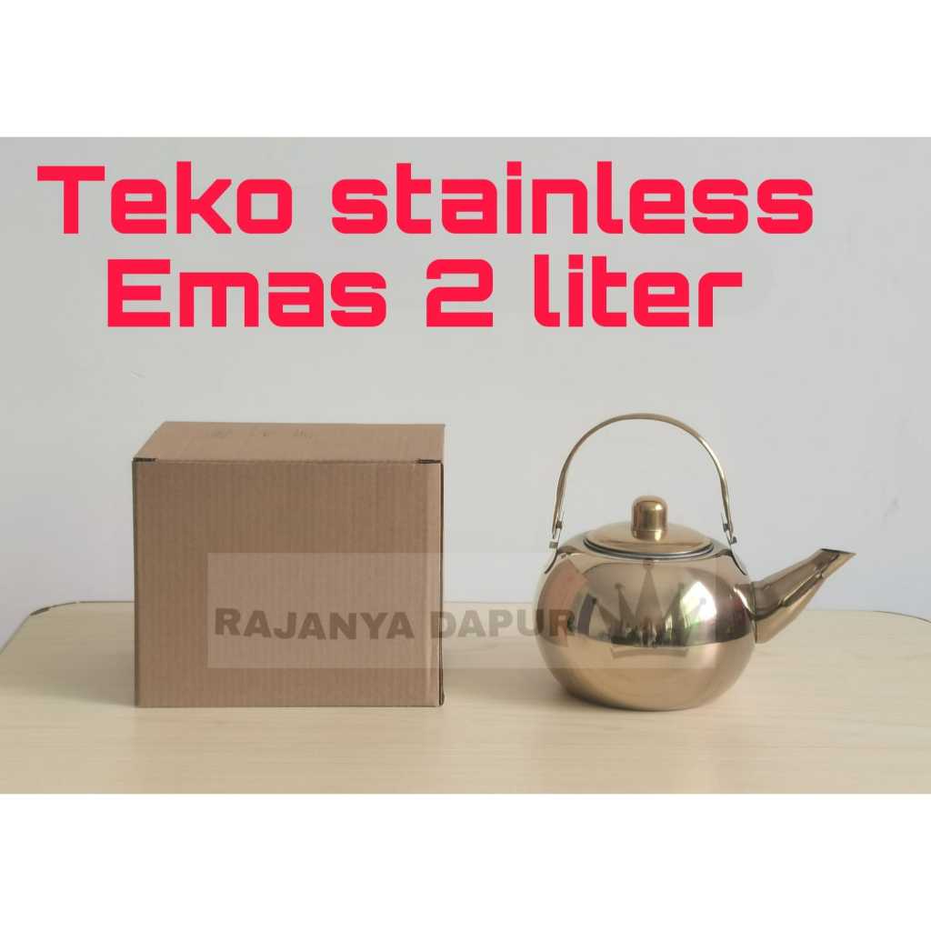 Jual Teko emas 20 cm - teko haji 20 cm - teko stainless steel emas 2 ...