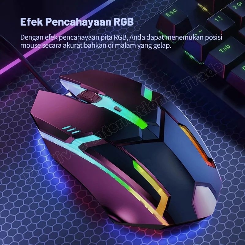 Jual [Produk Flashsale] BASIKE Mouse Gaming Wired RGB LED for PC Laptop ...