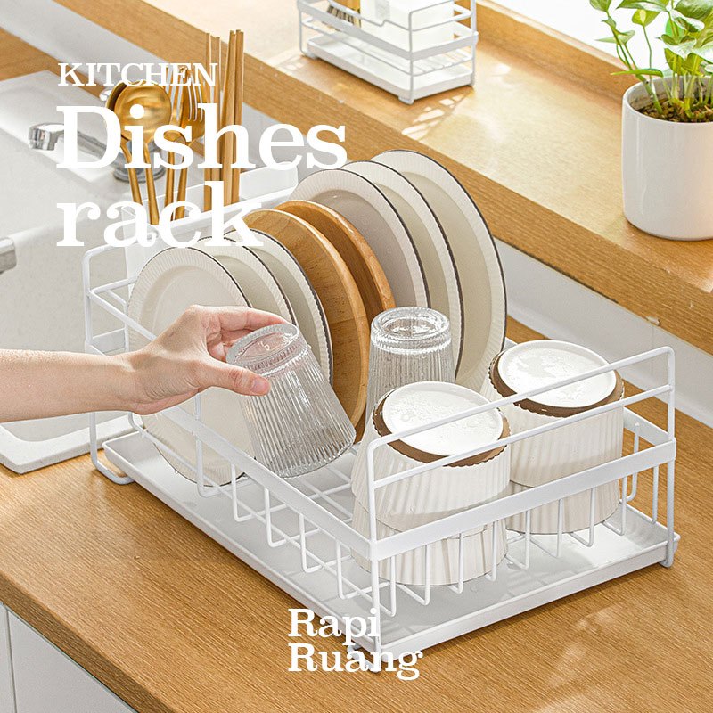 Jual [RAPIRUANG] Countertop Tableware Storage Rack 47 x 27.5 x 19cm Rak ...