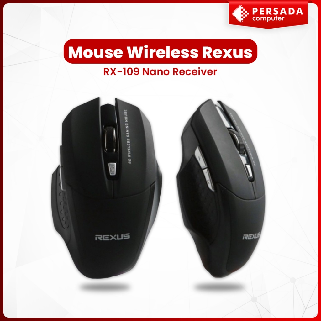 Jual Rexus Mouse Wireless Gaming RX-109 Nano Receiver RX 109 | Shopee ...