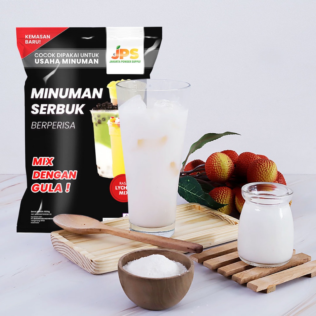 Jual JPS Mix Lychee 1 kg Bubuk Minuman Dengan Gula / Serbuk Instan ...
