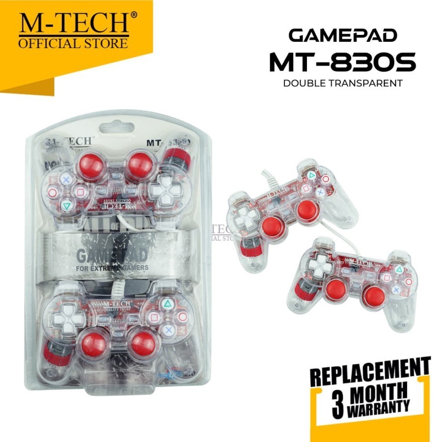 Jual M-Tech Gamepad Stick PC Laptop USB / Joystick Double Transparan ...