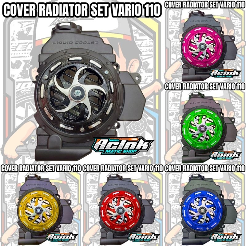 Jual Tutup radiator cover radiator set spiner kipas honda vario 110 ...